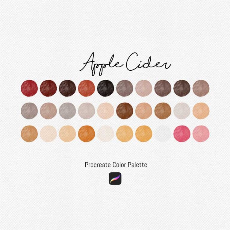 Apple Cider Color Palette for Procreate and Graphic Design Programs ...