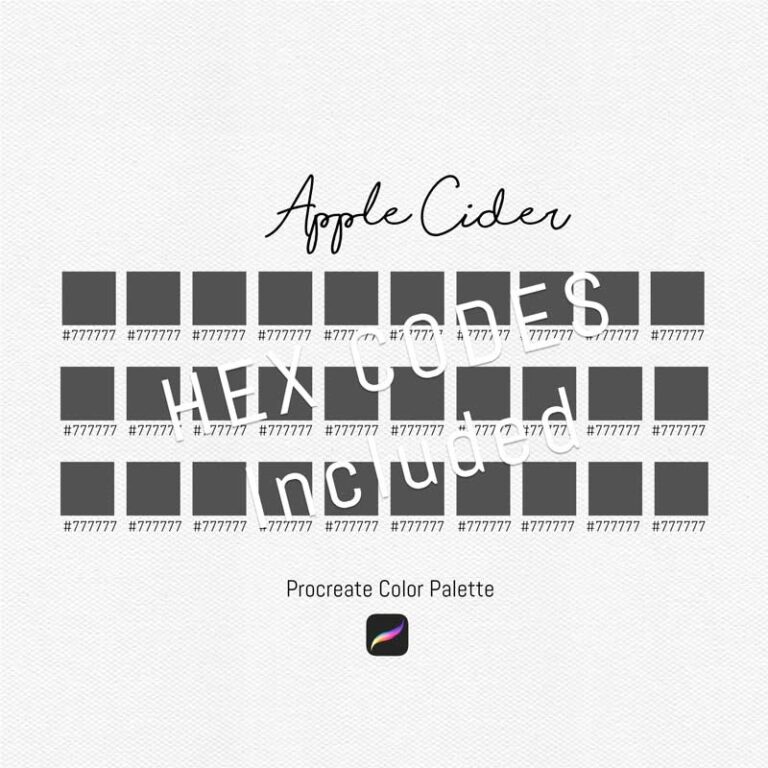 Apple Cider Color Palette for Procreate and Graphic Design Programs ...