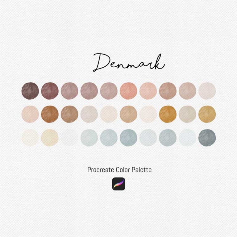 Denmark Color Palette for Procreate and Graphic Design - Digidesignresort