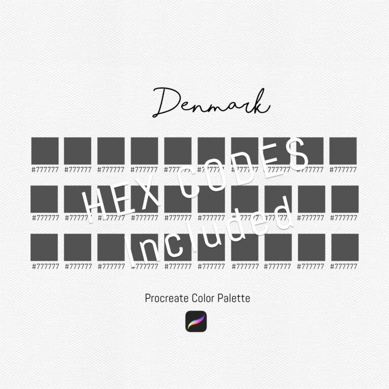 Denmark Color Palette for Procreate and Graphic Design - Digidesignresort